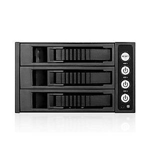i-Star BPU-230HD-BLACK 2X 5.25 to 3X 3.5 2.5" 12Gb/s HDD SSD Hot-swap Rack