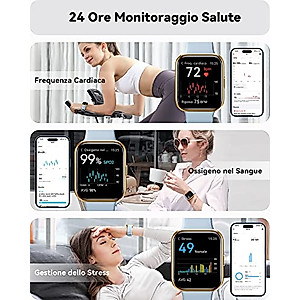 ENOMIR Smart Watch for Men Women(Answer/Make Call), Alexa Built-in,Fitness Watch with Heart Rate SpO2 Sleep Monitor 100 Sports 5ATM Waterproof Activity Trackers and Smartwatches for iOS&Android Phones