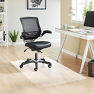 HOMEK Crystal Clear Chair Mat for Hardwood Floor, 48”x 36” Office Chair Mat for Hard Floor, 1/8” Thick Floor Protector Mat