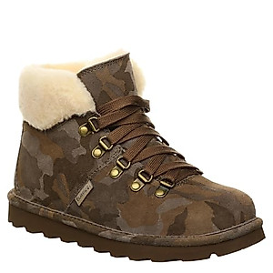BEARPAW Women's Marta Exotic Earth Camo Size 10 | Women's Ankle Boot | Women's Slip On Boot | Comfortable Winter Boot