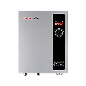 thermomate Electric Tankless Water Heater, 11kW at 240 Volt, On Demand Instant Hot Water Heater, Self Modulating Energy Saving, Save Space, 2.15GPM at 35°F Rise