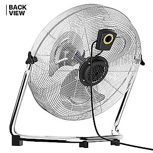 mollie 22 Inch 3572 CFM High Velocity Floor Fan with 3 Speed Heavy Duty Metal Adjustable Tilt Portable Quiet Air Circulator for Home Bedroom Garage Commercial Use