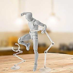 Linhoo Action Figure Stand, 8pcs Action Figure Display Compatible with HG RG SD SHF Gundam Stand 1/144 with Screwdriver