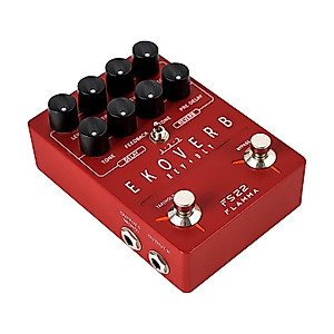 FLAMMA Stereo Delay and Reverb Pedal with 10 Pcs Barefoot Pedal Buttons