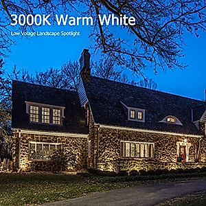 Malibu Landscape Spotlight 20W Flood Light 12V Low Voltage Outdoor Yard Light 176 Lumen 3000K Warm White Metal Landscape Lighting with Halogen Replacement Bulb Connector and Stake