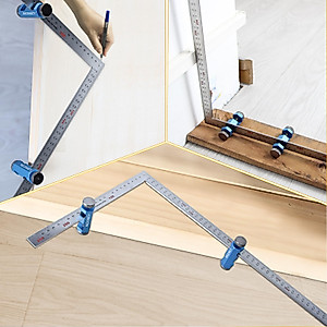 New Tall Stair Gauges, NICENICY Framing Square Stops with Holder, 2 Clamps and Screws, Stair Stringer Layout Tool for Carpentry, Stair Gauges Knobs Tool for Circular Saw