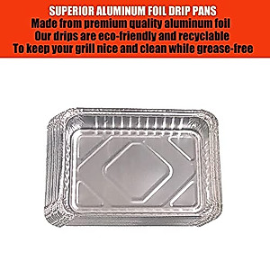 DONSIQIZZ 40Pack Weber 6415 Drip Pans, Grease Cup Liner for Weber Q, Pulse, Traveler Grill, Spirit Gas I & II, Genesis Gas, Genesis II 200&300-8.5" x 6" Disposable Aluminum Foil Grease Trays