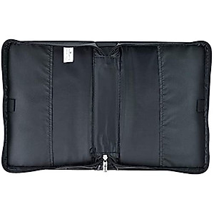 Custom Bible Cover for Men Two-Tone Joshua 1:9 Faux Leather Christian Gift for Father, Brother, Son, Grandpa, Grandson Laser Engraved Imprinting Your Text Name (Medium)