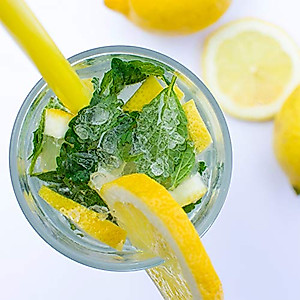 Youngever 9 Pack 9-ounce Plastic Drinking Tumblers, Plastic Glasses, Reusable Plastic Cups, Unbreakable Glasses, Drinking Glasses