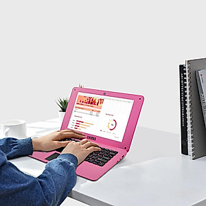 10.1" Inch Kids Laptop Computer, Netbook Powered by Android 7.1.1, Quad Core Processor, 2gb Ram, 32gb Storage, Bluetooth, WiFi