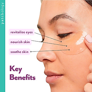 Patchology Serve Chilled Bubbly Eye Gels with Niacinamide, Hydrating Under Eye Patches with Niacinamide and Vitamin C, Under Eye Gel Pads with Gel Technology, Facial Skin Care Products - 5 Pairs