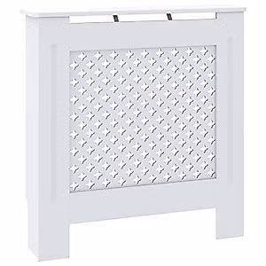 vidaXL MDF Radiator Cover Garden Outdoor Home Indoor Living Room Household Appliance Heating Radiator Cover Heater Shelf Cabinet Black 30.7"