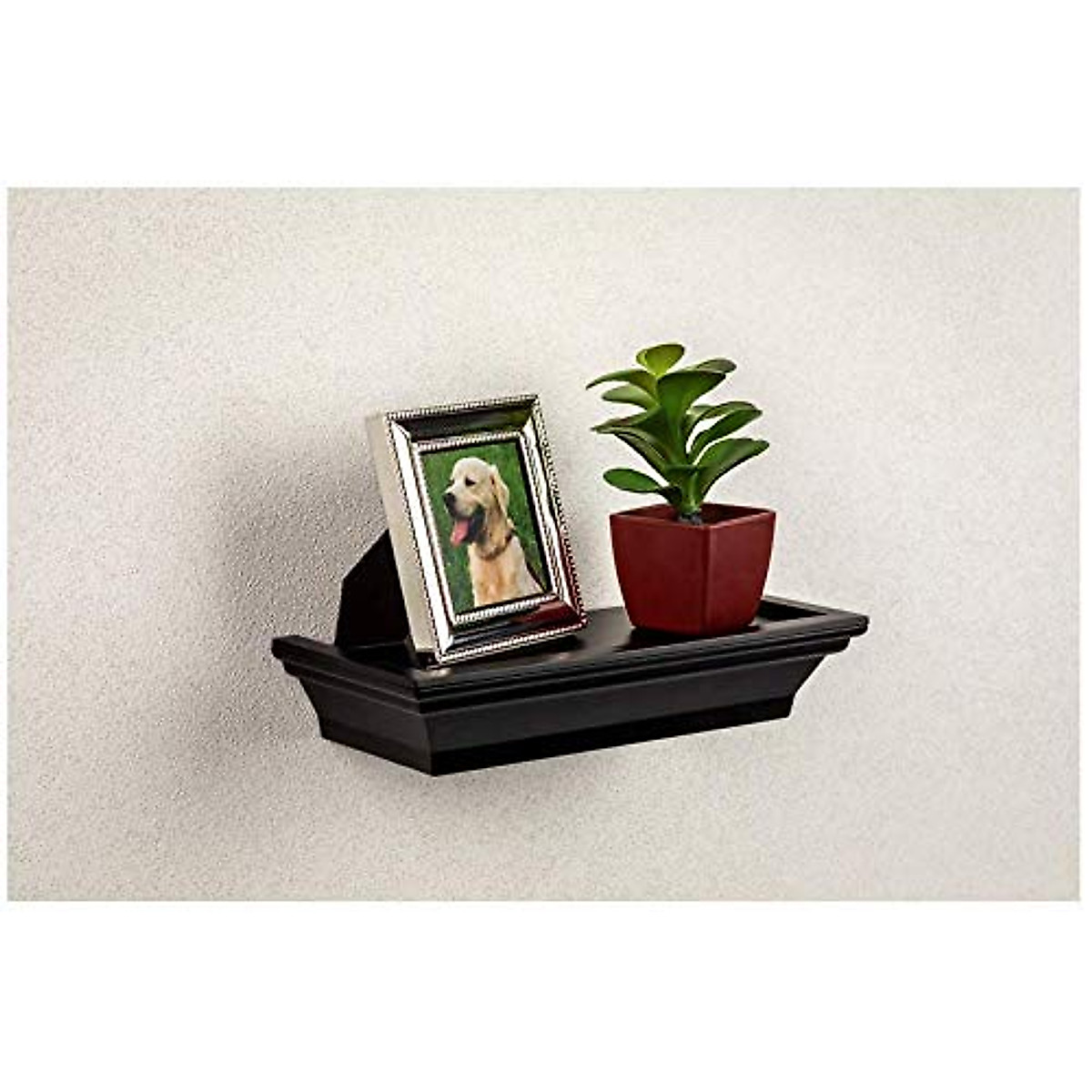 Greenbrier Black Floating Shelf, 8.625 inches x 4 inches x 1.5 inches
