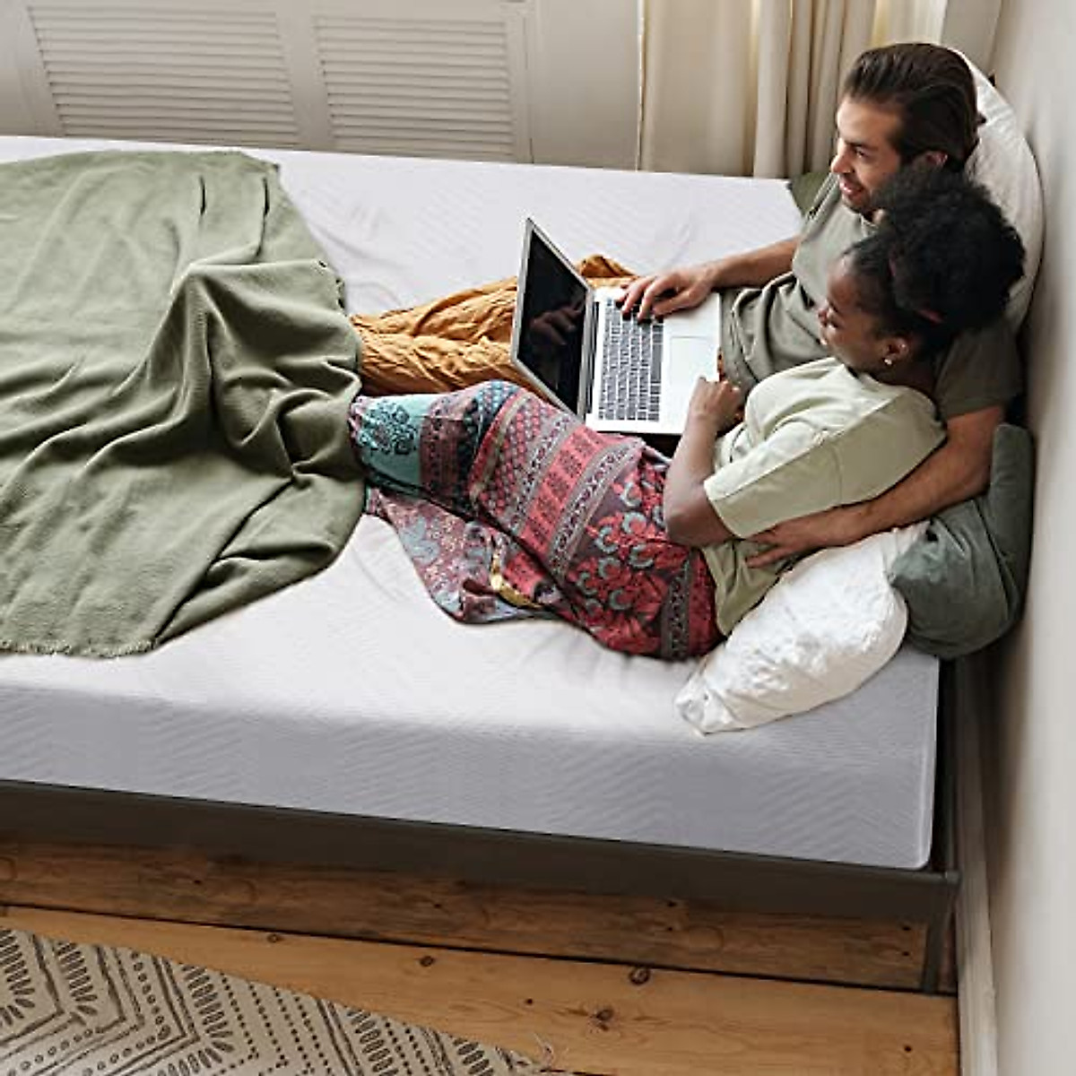 FONTOI Twin XL Mattress, 10 inch Memory Foam Mattresses, Cooling Gel Green Tea Infused (10IN-MEGO-TWINXL)