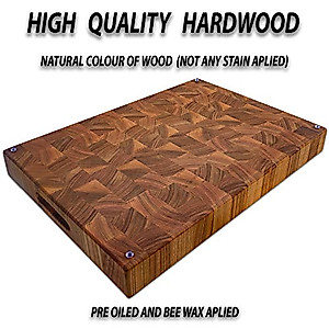 Large Reversible Wood cutting boards for kitchen 17×13 inch Wooden butcher block Cutting board End grain cutting boards with juice groove Cherry Heavy duty non-slip Wooden chopping bloks
