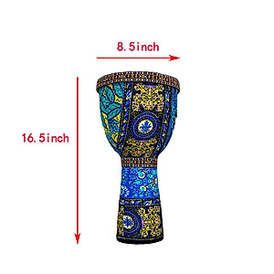 BORIYAM Djembe Bongo Drum 8" Hand Drum，percussion， Sheepskin Drum Noodles，Cotton and linen drum body, Suitable for Beginners