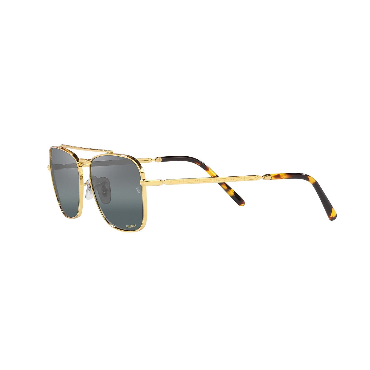 Ray-Ban RB3636 New Caravan Square Sunglasses, Legend Gold/Polarized Clear Gradient Dark Blue, 58 mm