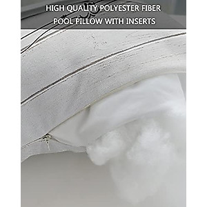 Recliner Head Pillow Ledge Loungers Chair Pillows with Insert Kitchen Quote Vintage White Wood Grain Lumbar Pillow with Adjustable Strap Outdoor Waterproof Patio Pillows for Beach Pool Chair, 2 PCS