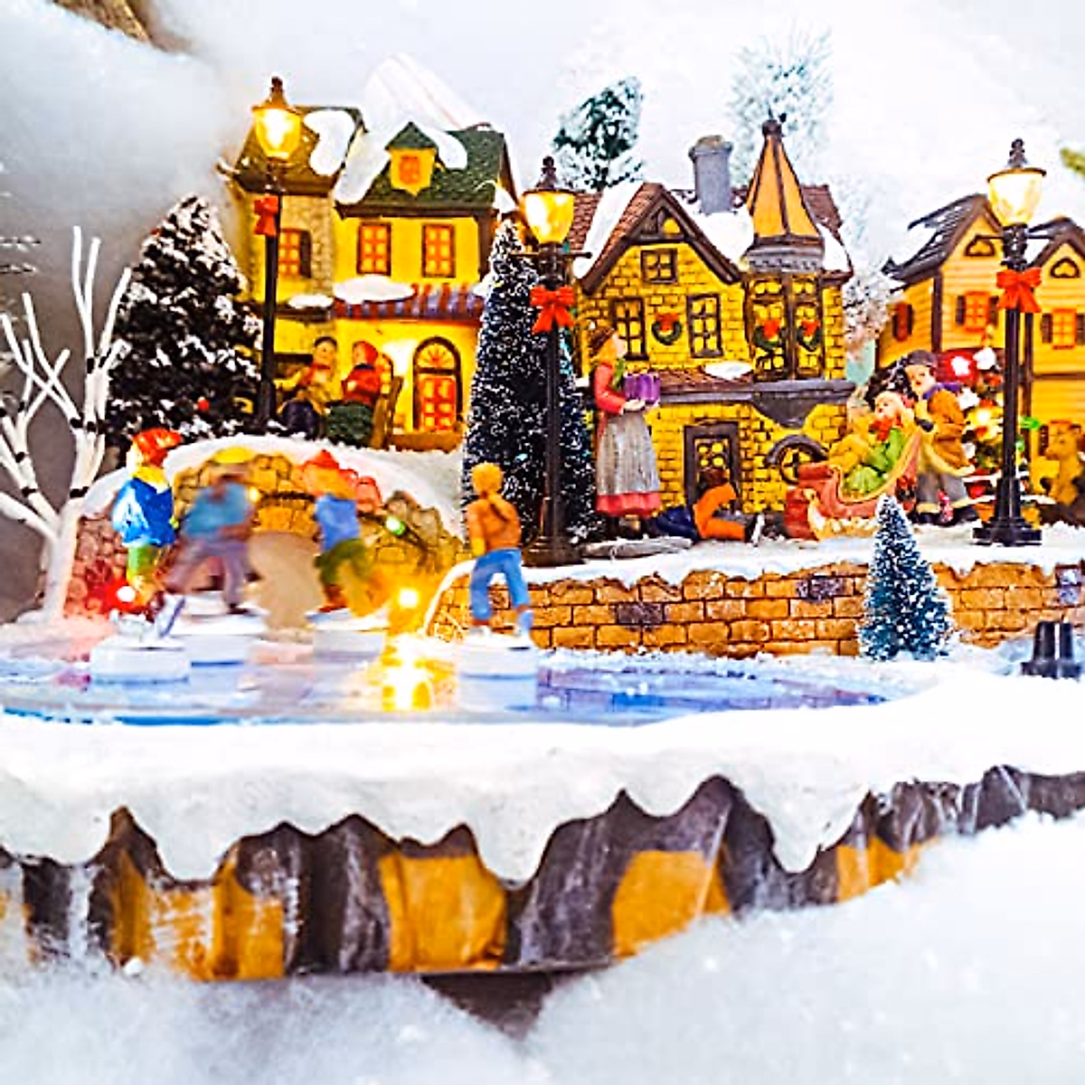 Christmas Fake Snow Decoration Glitter Artificial Snow Fluffy Snow Fiber Cotton Decor Indoor White Soft Christmas Snow for Christmas Mantle Village Nativity Set Holiday Winter Decor (17.63 Oz)