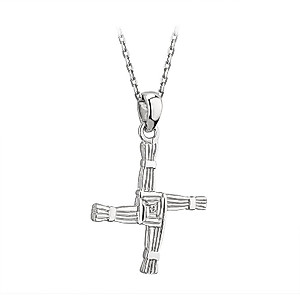 Biddy Murphy St. Brigid Cross Necklace Sterling Silver Two Sided Made in Ireland