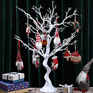 Jetec Christmas Tree Branch Removable Artificial Tree Centerpiece Manzanita Tree Decorative Branch for Christmas Party Home Garden Indoor Outdoor Decoration, 30 Inch in Height(White)