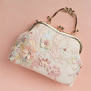 ZLXDP Embroidered Women's Shoulder Wedding Handbag Women's Evening Bag Women's