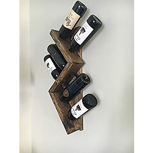 Zig Zag Wine Rack Wall Mounted