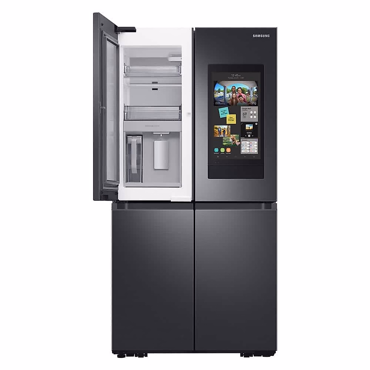Samsung 28.6 Cu. Ft. Fingerprint Resistant Black Stainless Steel Smart 4-Door Flex Refrigerator Featuring Family Hub With Beverage Center And Dual Ice Maker - RF29A9771SG/AA