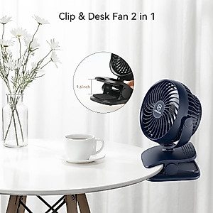 Battery Powered Clip on Fan with Aroma Function,AA Battery Operated Portable Fans for Camp,Small Dorm Fan with Powerful 4 Speeds,Quiet Desk Fan with 360°Rotation,Personal Dorm Fan for Home,Bed,Office