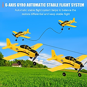 GoolRC RC Plane, WLtoys A210 RC Airplane, 2.4Ghz 4 Channel Remote Control Airplane with 6 Axis Gyro, RC Aircraft Model Flight Toys, Easy & Ready to Fly for Adults and Beginners