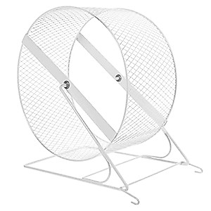 POPETPOP Hamster Wheel Hamster Running Exercise Wheel- Silent Guinea Pig Exercise Wheel with Rack Small Animals Running Wheel Toys for Hamsters, Hedgehogs, Rats Chinchilla Wheel