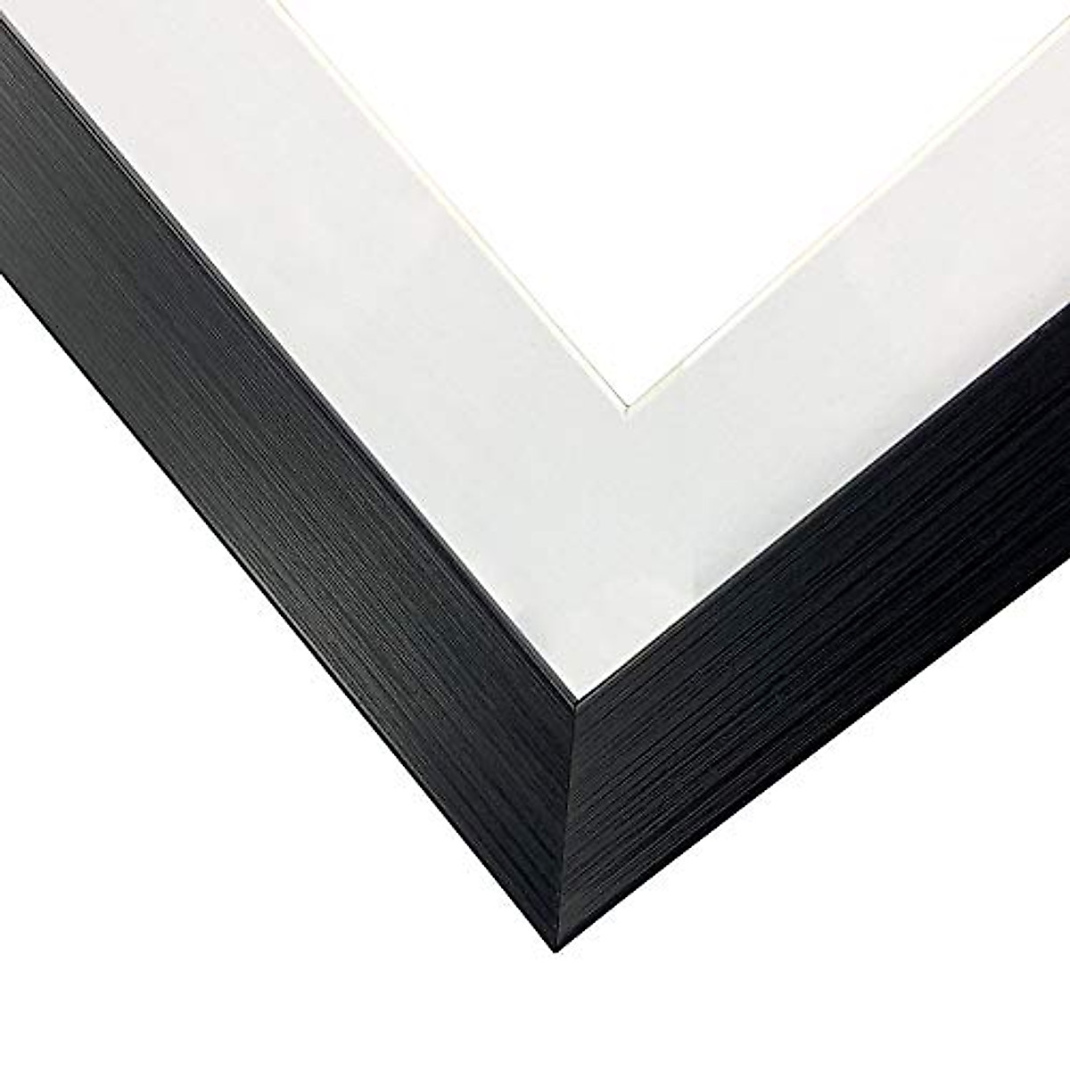 4x6 Black Picture Frame Set of 6, Multi Frames Matted to Display Photos 4x6 with Mat or 5x7 without Mat for Wall and Tabletop