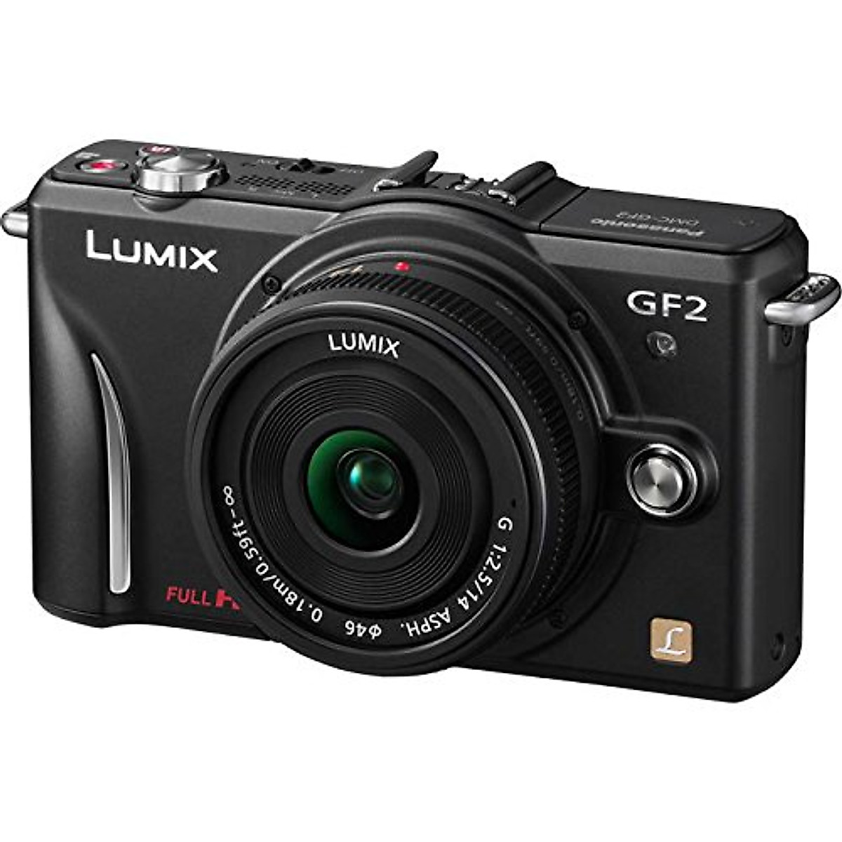 Panasonic Lumix DMC-GF2 12 MP Micro Four-Thirds Mirrorless Digital Camera with 3.0-Inch Touch-Screen LCD and 14-42mm Lens (Black)