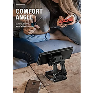 Heavy Duty Phone Stand for Desk Folds Flat Fits In Pocket-Black