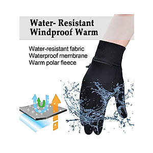EAGLEFLY Winter Womens Gloves Touch Screen Water Resistant Warm Gloves for Outdoor Walking, Riding, Cycling, Running and Driving for Men and Women Tactical Gloves (Black Large)