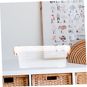 TEHAUX Clear Toy Bins 5pcs Box Baby Small Plastic Box Snack Office Storage Bins