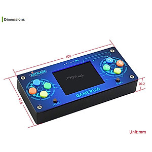 GamePi20 Accessories Add-ons Handheld Game Console Kit Raspberry Pi Classic Portable Retro Video Gaming Console 2.0 inch 320x240 IPS Screen Display Monitor for Pi Zero / Zero W / Zero WH @XYGStudy