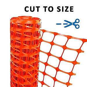 Electriduct Plastic Construction Fencing 250 Feet Orange Netting Barrier Safety Mesh Snow Fence Roll