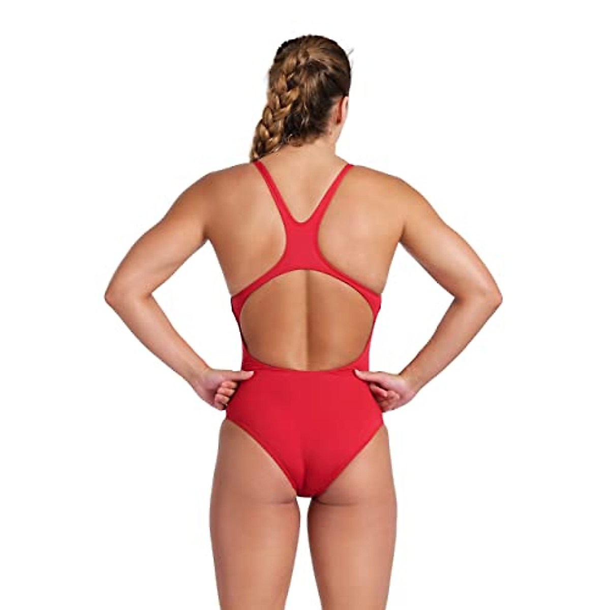 Arena Women's Standard Team Swimsuit Swim Pro Solid Fl, Red-White, 22