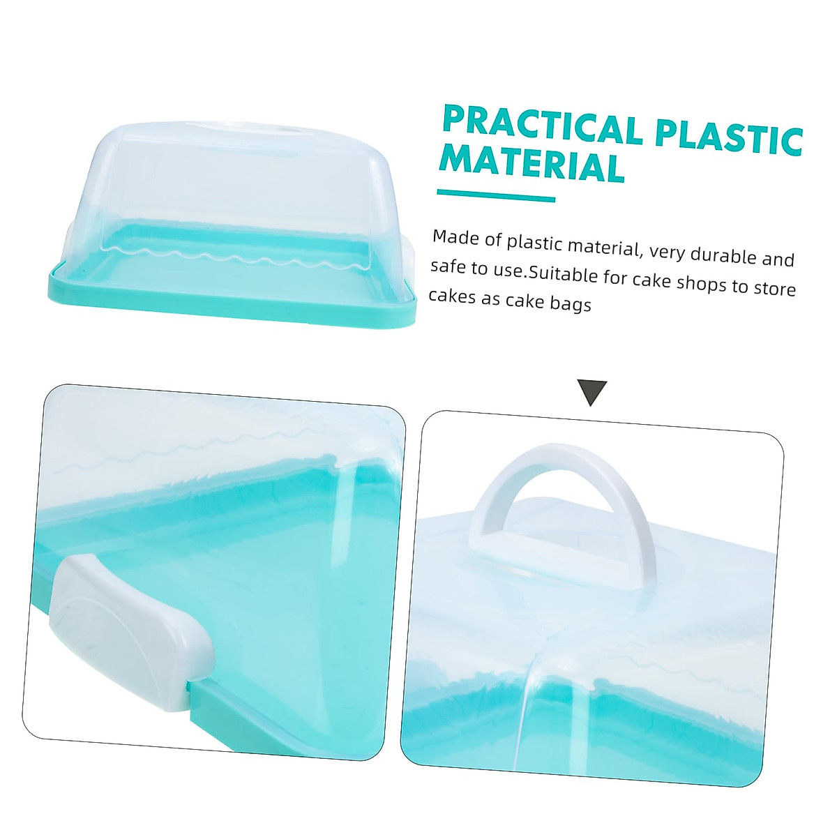 VICASKY Round Cake Carrier Two Sided Cake Holder Cake Carrier, Cake Stand with Lid and Handle, Cake Holder Storage