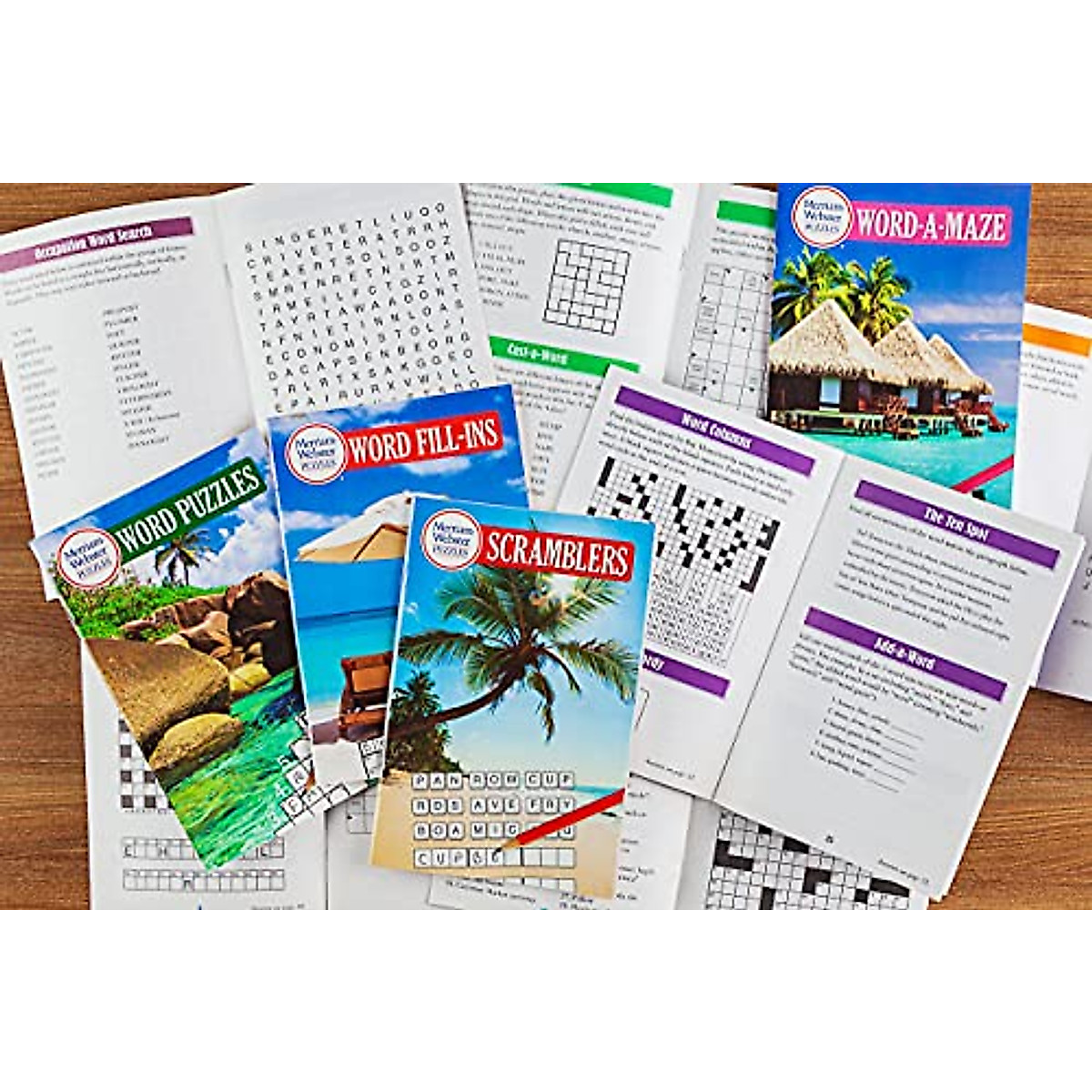 Merriam-Webster Puzzles 10 Booklet Set (Brain Games)
