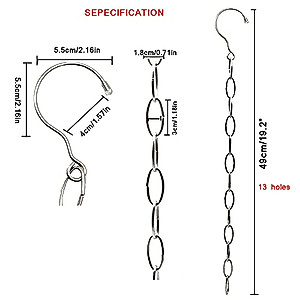 ZHAOYAN Closet Organizers and Storage Stainless Steel Hanger Organizer Space Saving Hanger Dorm Room Essentials 13-Holes Cascading Hanger Chains (5packs)
