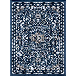 Universal Rugs Logan Area Rug 5' x 7' Navy