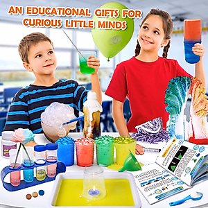 UNGLINGA 100+ Science Lab Experiments Kit for Kids, S.T.E.M Project Activities Educational Birthday Toys Gifts for Boys Girls, Chemistry Set, Gems Dig, Volcano, Glowing Worms