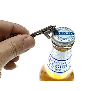 50pcs Skeleton Key Bottle Opener Wedding Party Favor Souvenir Gift with Candy Box and Ribbon(Antique Copper)