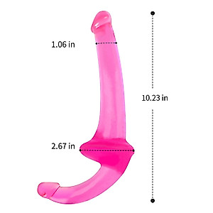 Double-Ended Silicone Suction Cup Realistic Classic Wand Pink(10.23-Inch) Game for Your Partner