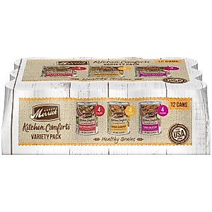 Merrick Kitchen Comforts Wet Dog Food Gravy, Variety Pack Real Meat and Brown Rice Dog Food with Grains - (Pack of 1) 9.5 lb. Cans