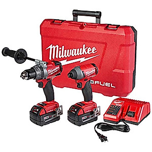 Milwaukee 2796-22 M18 FUEL ONE-KEY 18-Volt Lithium-Ion Brushless Cordless Hammer Drill/Impact Driver Combo Kit