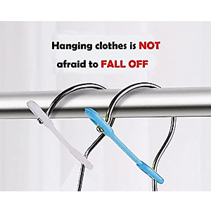 IKITRAEE Multifunctional Hanging Clips,Clip with Hook，Single Clip,Clip with Buckle, Towel Clips, Sock Clips,Multifunctional Clothespins. (White)