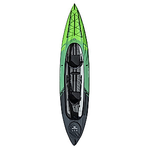 AQUAGLIDE Navarro 145 Convertible Inflatable Kayak with Drop Stitch Floor - 1-3 Person Touring Kayak Without Cover , Green